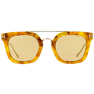 Tom Ford Rectangular Sunglasses TF541 Alex-02 53E Blonde Havana 51mm FT0541