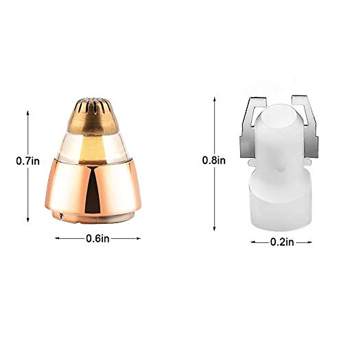 2 Pack Eyebrow Hair Remover Replacement Heads Compatible with Your Brows Eyebrow Hair Removal Tool for Women, Rose Gold