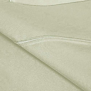 Cooling Planet Full Size Bedsheet Set, 610 TC Pima Cotton, Extra Long Staple Sateen Weave TightFit Elastic Pocket 18" Wrinkle, Fade Resistant Fitted Sheet Set for Bedroom Décor (Sage, 4 Pcs)