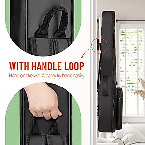 CAHAYA 𝗔𝗰𝗼𝘂𝘀𝘁𝗶𝗰 𝗚𝘂𝗶𝘁𝗮𝗿 𝗕𝗮𝗴 0.35 In Thick Padding for 40 41 42 in Acoustic Guitars Waterproof Dual Adjustable Shoulder Strap Guitar Case Gig Bag with Back Hanger Loop, Green CY0291