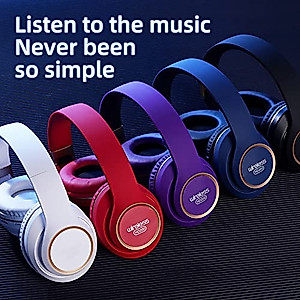 atinetok Bluetooth 5.0 Soft Earmuffs Stereo Head-Mounted Wireless Earphones - Built-in Mic Soft Earmuffs Light Weight Subwoofer Live 5.0 Over Ear Hi-Fi Noise Cancelling Bluetooth Sports