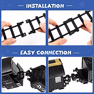 Electric Train Set for Kids- Battery- Powered Model Train with, Sounds& Lights Steam Locomotive Engine, Cargo Cars& Tracks- Christmas Train Sets for Under The Tree