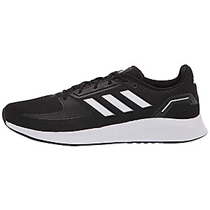 adidas Men's Runfalcon 2.0 Running Shoe, Black/White/Grey, 8.5