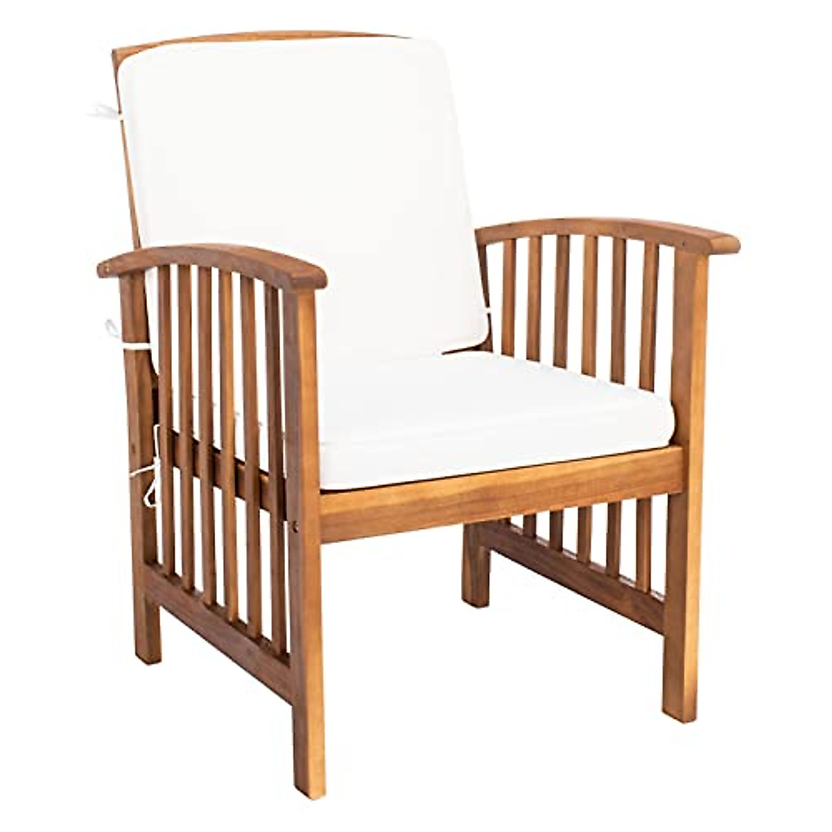 SAFAVIEH Outdoor Collection Rocklin Natural/ Beige 4-Piece Conversation Patio Set with Cushions