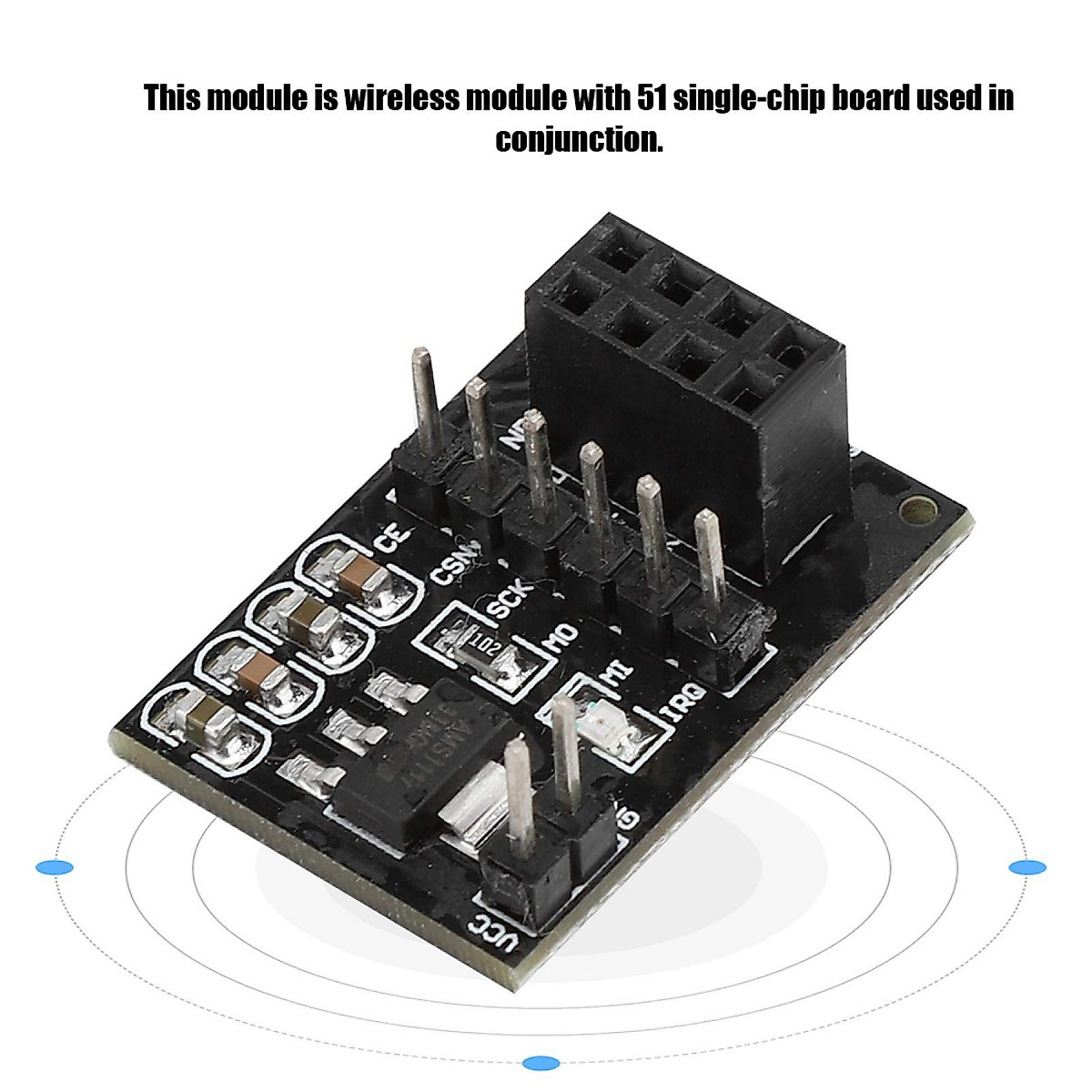 10PCS Black Socket Adapter Board,3.3V NRF24L01+ Module Pinboard Socket Adapter Module Board