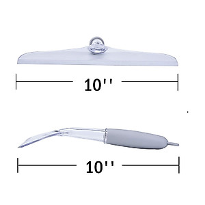 Shower Squeegee for Bathroom Shower Glass Doors, Rubber Window Cleaner Squeegee, Clear Plastic Car Windshield Cleaning Squeegee