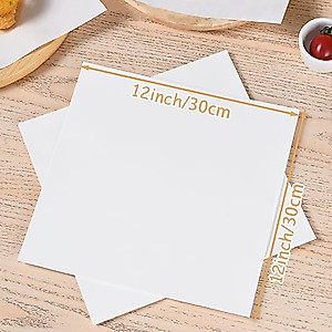 500 Pcs Butcher Paper Uncoated Butcher Paper for Sublimation Heat Press Precut Disposable Butcher Paper 12 x 12 Inch White Kraft Sublimation Protective Paper for Wrapping Meat Heat Press