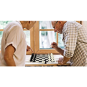 Chess Armory Deluxe Large Triple Weighted Tournament Chess Set with a Silicone 20" Chess Board - Felted Weighted Chess Pieces, 2 Extra Queens and 3.75" King