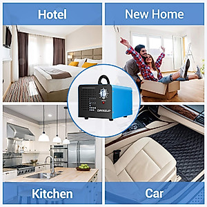 DMRSUP Commercial Ozone Generator 2.0 APP Control 11000 mg/h Air Purifier Ionizer - Ozone Machine for Home, Cars, Smoke, Blue