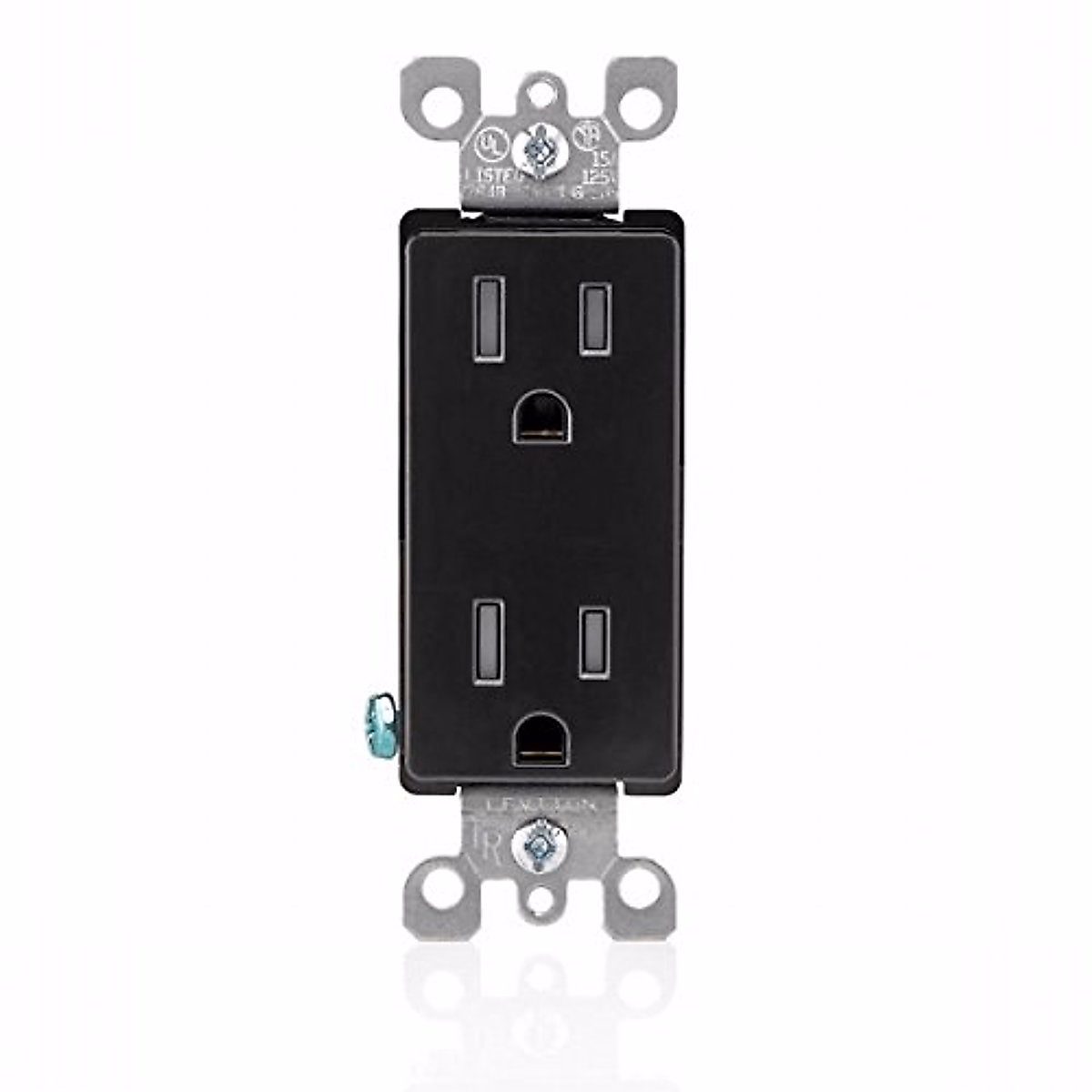 Leviton 202-T5325-00E Black 15 Amp 125 Volt Tamper Resistant Grounding Receptacle