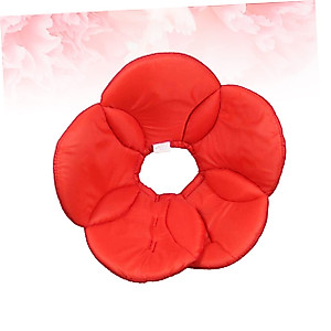 Parliky Protective Dog Collar Red Polyester Sponge Design for Dog Licking Prevention and Comfort