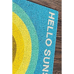 Novogratz by Momeni Rugs "Aloha Collection Hello Sunshine Doormat, 1'6"" x 2'6"", Multicolor"