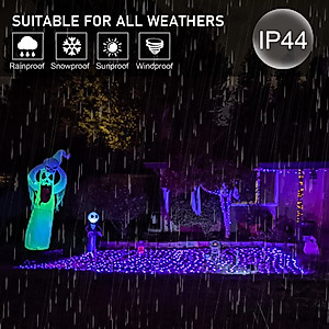 weillsnow 164FT 500 LED Purple Christmas Lights, 8 Modes Waterproof Plug in String Lights for Christmas Indoor Outdoor Yard Party Wedding Garden Home Decorations (Purple)