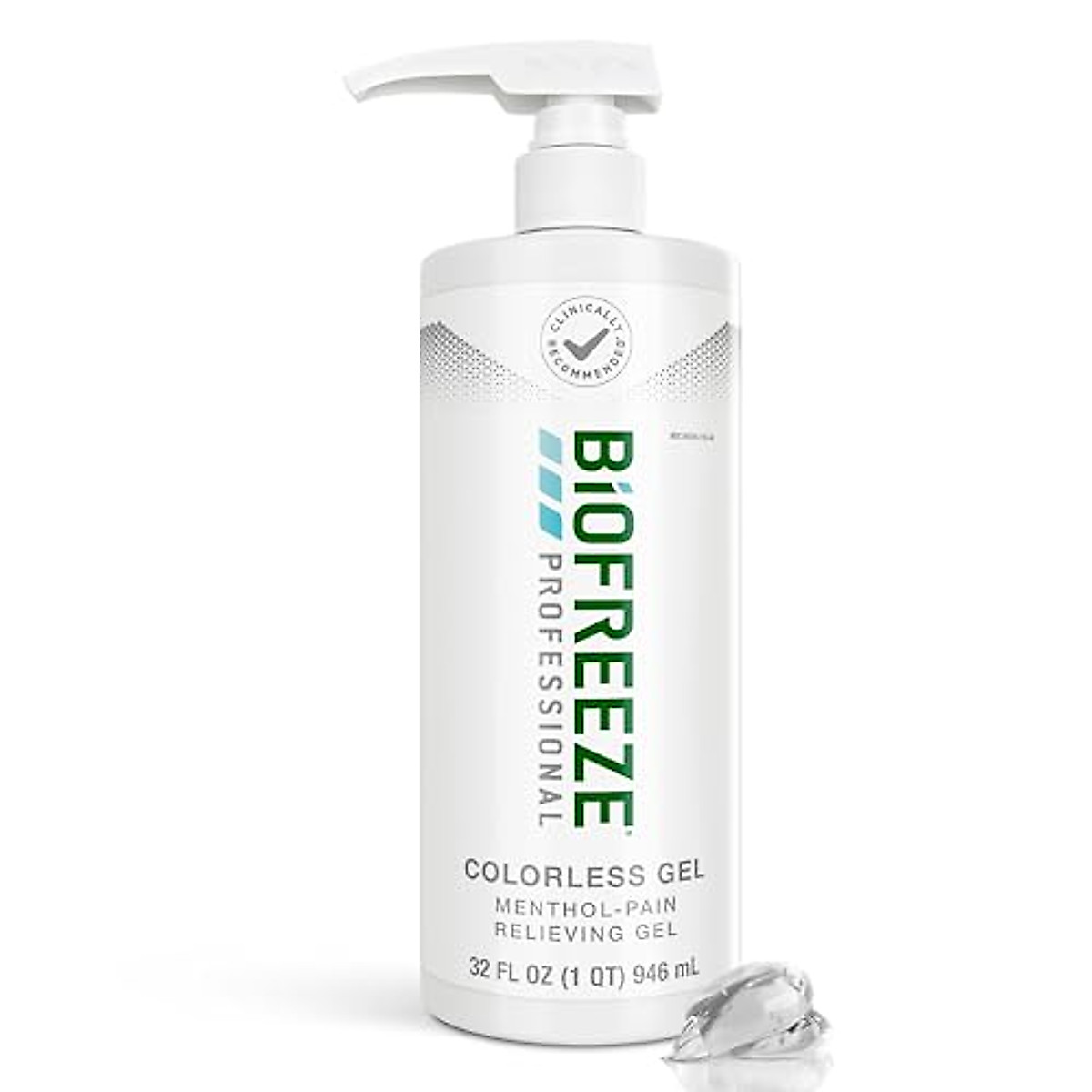 Biofreeze Professional Gel Pain Relief, Knee & Lower Back Pain Relief, Arthritis Pain Reliever, Sore Muscle Relief, Neck Pain Relief, Cooling Joint Pain Relief, Colorless Menthol Gel 32 Fl Oz