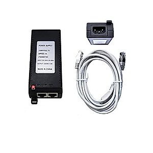 GSDT PoE Injector with 9 Feet Ferrel Cat5 Cable, 802.3af PoE Power Supply Compatible Supports Avaya 9608 9611G 9621G 9641G IP Phones | Power Cord Not Included