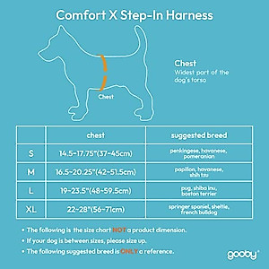 Gooby Comfort X Step in Harness - Black, X-Large - No Pull Small Dog Harness Patented Choke-Free X Frame - Perfect on The Go Dog Harness for Medium Dogs No Pull or Small Dogs