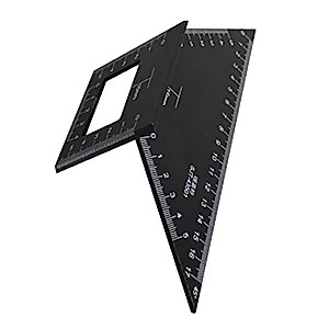 JUSTHENGGUANG Vernier Caliper Set of 2 Saddle Layout Square Gauge, 45/45 Degree 90/45 Degree Square Layout Miter Angle Measuring Ruler (Color : Black)