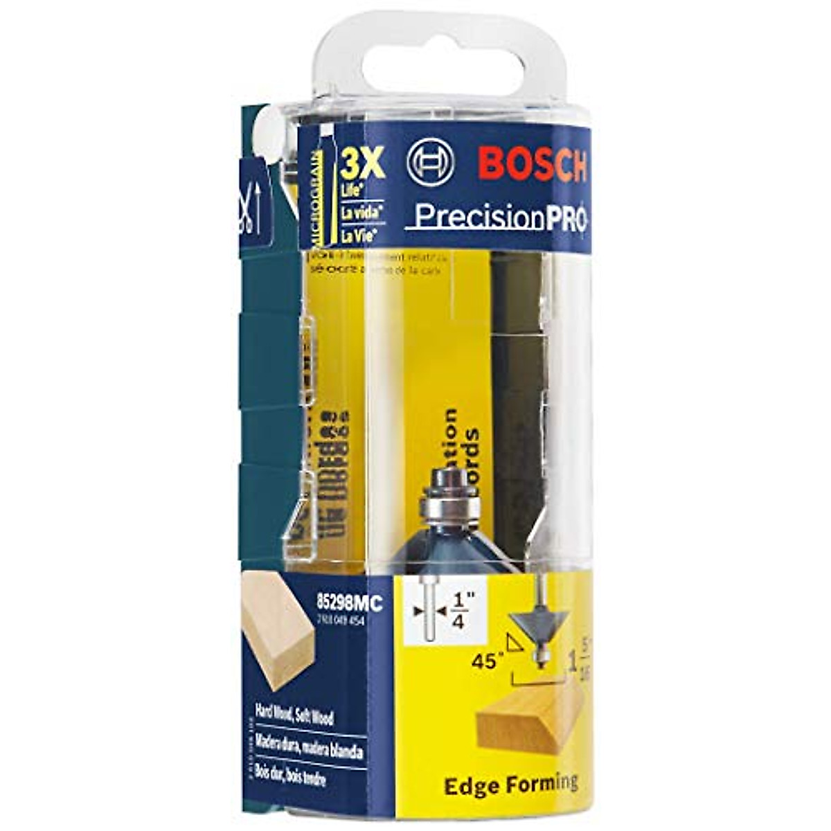 BOSCH 85298MC 1-5/16 In. x 45° Carbide-Tipped Chamfer Router Bit