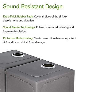 hykolity 33-inch Undermount 50/50 Double Bowl 16 Gauge Stainless Steel Kitchen Sink