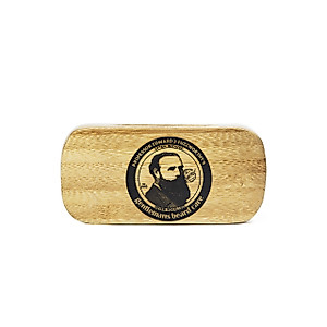 Professor Fuzzworthy's DELUXE Beard Brush 100% Boar Bristle | Mens Best Easy Beard Grooming Tool for a Fluffy Soft Beard - Promotes Beard Growth - Natural Bamboo Wood Handle