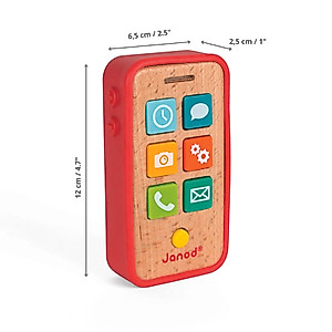 Janod Pretend Play Sound Telephone - Ages 18 Months+ - J05334