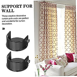 Braces 8 Pcs Closet Curtain Accessories Shower Bar for Curtain Retainer Holder Rod Holder for Closet Rod Support Curtain Rods Brackets Shower Rod Holders for Wall Boom