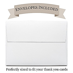 Chalkboard Speech Bubble Birthday Thank You Notes for Kids, Ten 4" x 5.5" Fill In The Blank Cards with 10 White Envelopes by AmandaCreation…