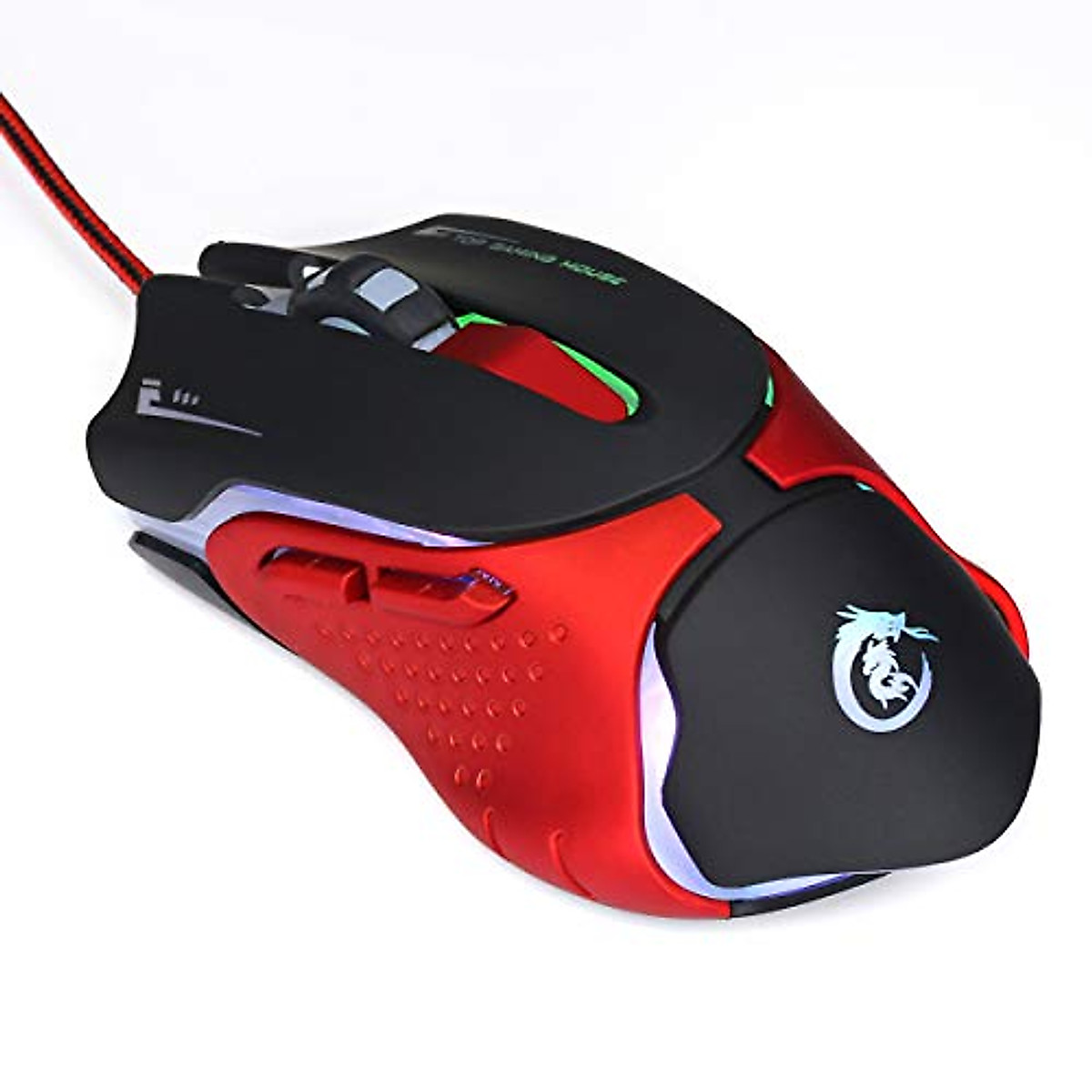 Gojiny Colorful Gaming Mouse, USB Wired Gaming Mouse 3200DPI 6 Buttons Optical Computer Mouse