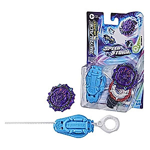 BEYBLADE Burst Surge Speedstorm Vex Lucius L6 Spinning Top Starter Pack – Defense Type Battling Game Top with Launcher, Toy for Kids