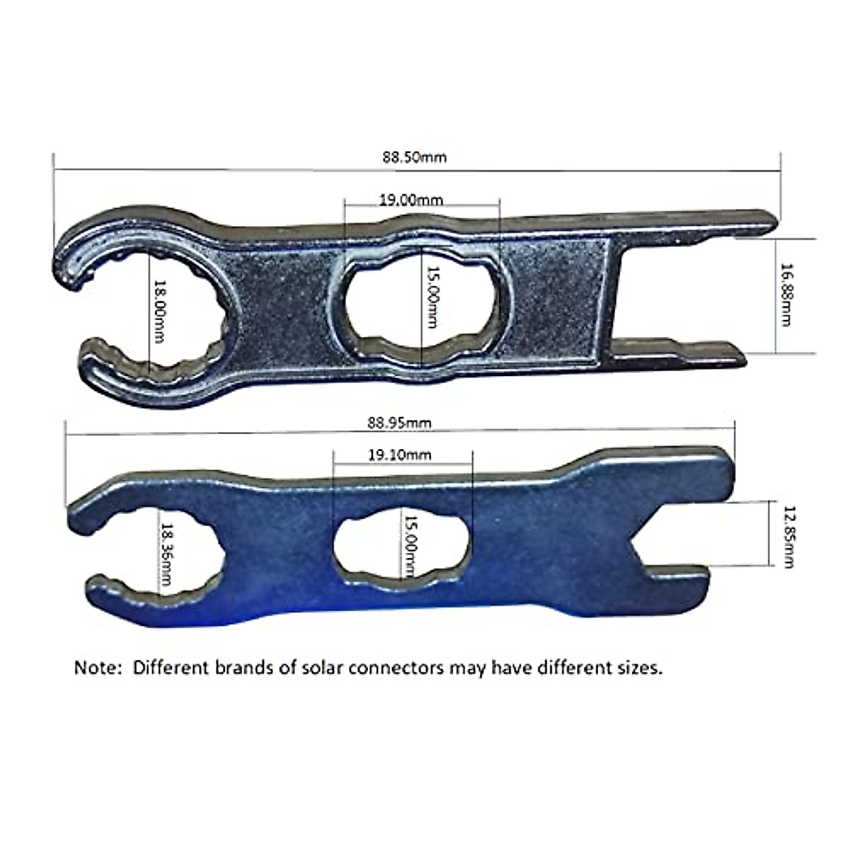 Sunway Solar Panel Connector Tool Works For MC-4 Connectors,Assembly and Disassembly Tool,Metal Spanner Wrenches Crimping Tool For Solar PV System Extension Cable Wire Kit- 1 Pair
