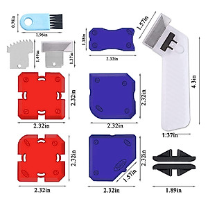 12Pcs Caulking Tool Kit, Professional Silicone Profiling Kit with Sealant Finishing Tools and Caulk Removal Tools