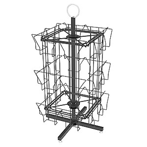 FixtureDisplays® 24 Pocket 5X7 Greeting Card Rack Post Card Birthday Christmas Holiday Display Rack Stand Countertop Tabletop Spinner Rack 15128