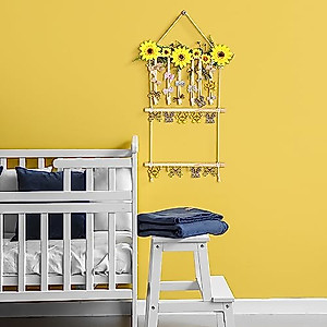 Kigley Bow Holder for Girls Hair Bows Headband Holder Baby Hair Accessories Hair Clips Hanging Organizer for Baby Nursery Toddler Girls Room Door Hair Bows Organizer