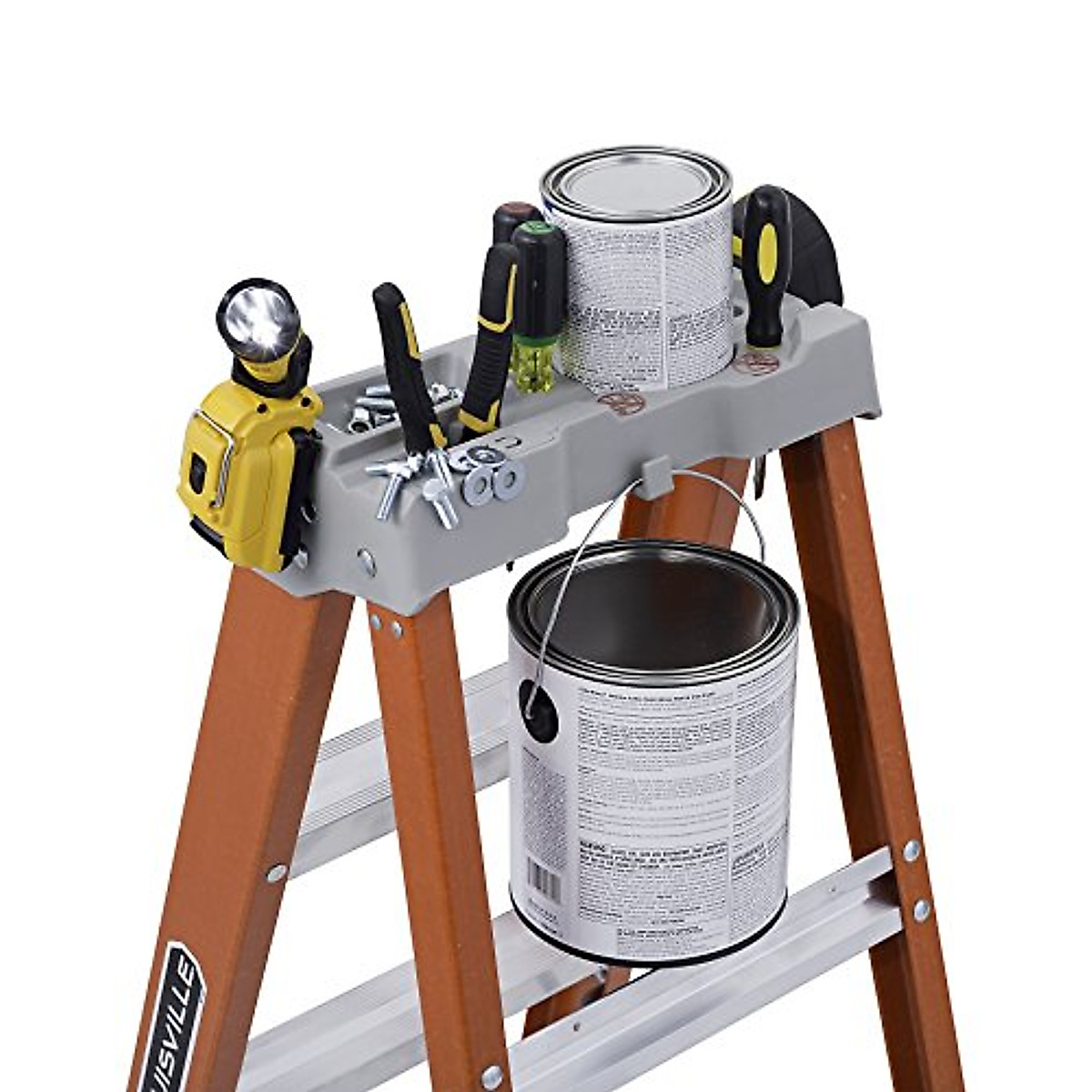 Louisville Ladder FS1504 4' Fiberglass Step Ladder, 4 feet, Orange