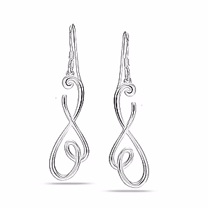 LeCalla 925 Sterling Silver Celtic Knot Dangle Earrings | Lightweight Hypoallergenic Teardrop Drop Earring for Women - 50mm