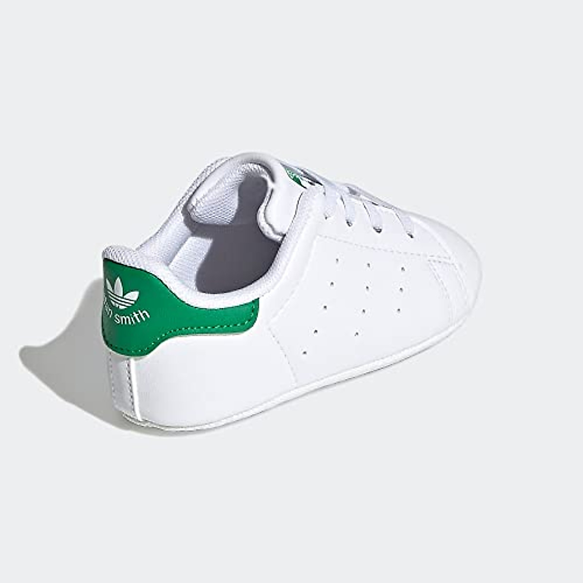 adidas Originals unisex baby Stan Smith Crib Sneaker, White/White/White, 3 Infant US
