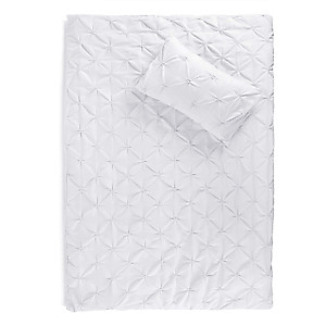 Tadpoles 2 Piece Toddler Gathered Duvet Cover Set, White