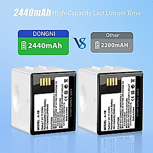 2- Pack 2440mAh Rechargeable Battery for Arlo Pro Arlo Pro 2 Camera, with Dual LCD USB Battery Charger Station and Micro-USB Cable