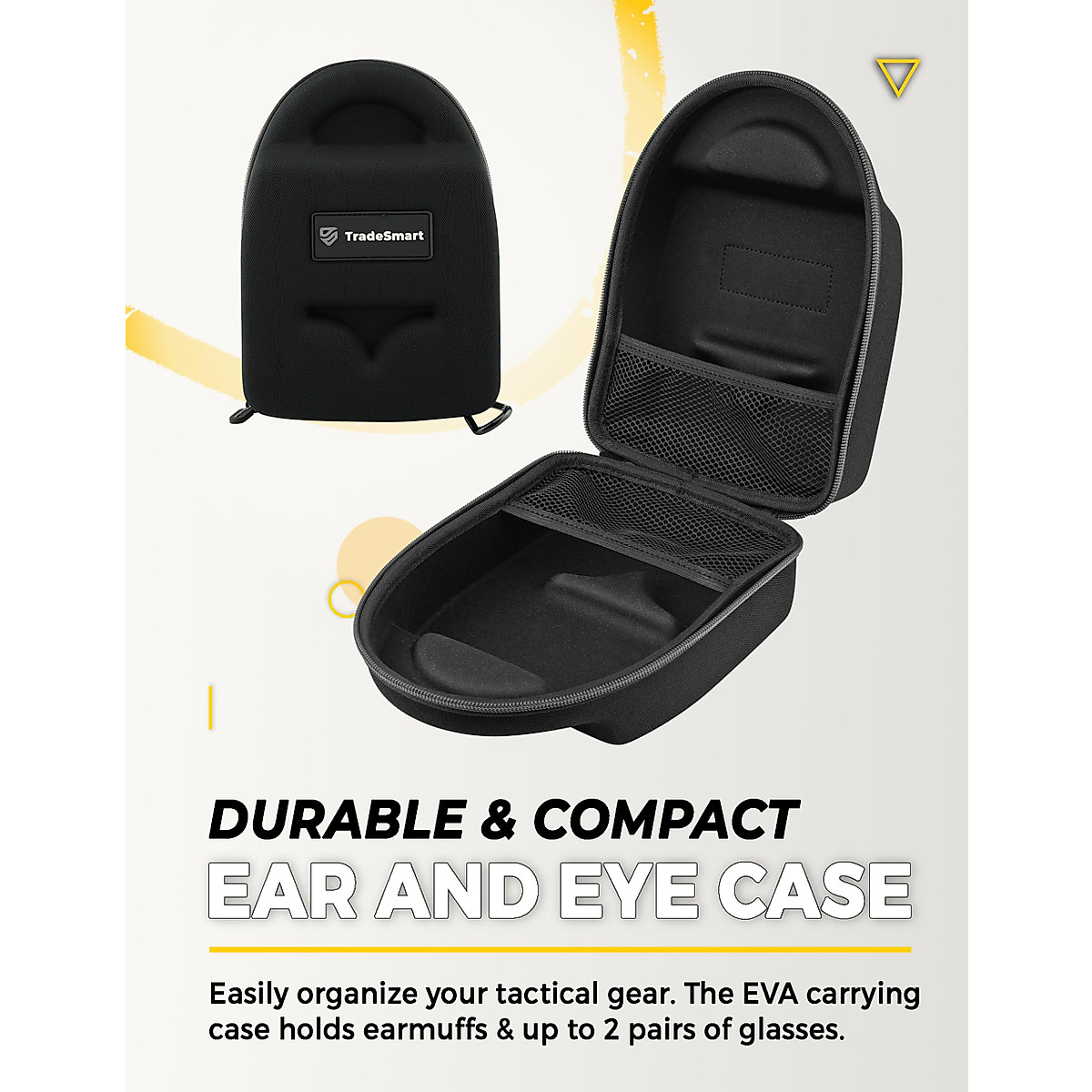 TradeSmart All-in-One Gun Range Safety Duo Kit, Pink & Grey Ear and Eye Protection Kit for Men and Women, U.S. Certified