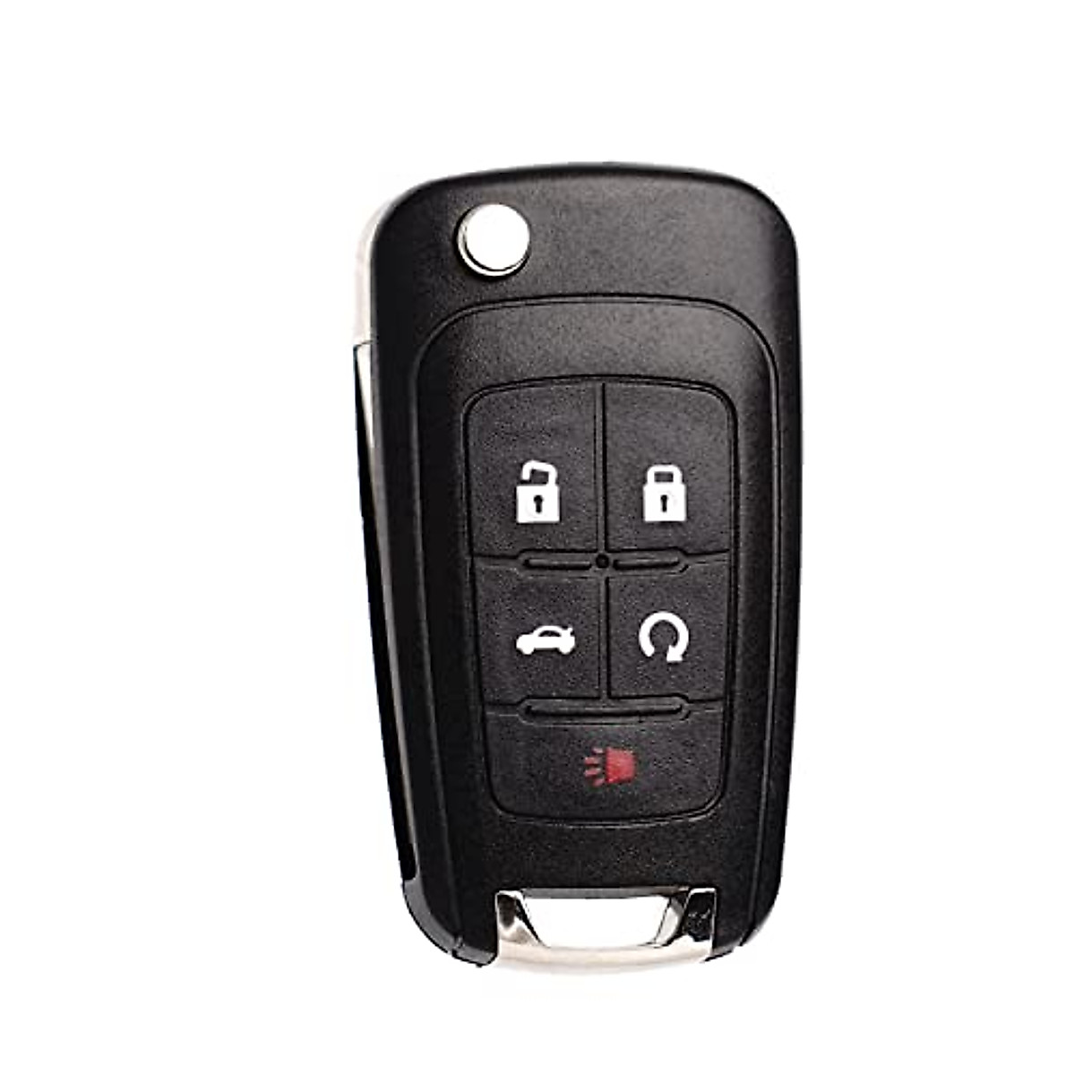 Remote Flip Key Fob Replacement Fits for Chevy Cruze Equinox Camaro Malibu Sonic Impala Buick Lacrosse Regal Verano Encore Allure GMC Terrain 2010-2021 Keyless Entry Remote Control OHT01060512 Set 1