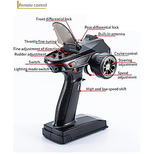 1:8 Remote Control Car for Kids Adults,High Speed Monster Trucks 4x4 Off-Road Hobby Fast RC Car,2.4GHz 4WD All Terrain Electric Pickup Truck,for Kids Adults Boy