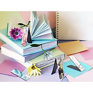 WAVEYU Magnetic Bookmarks for Women Men Magnet Page Markers Assorted Book Markers for Book Lovers Students Teachers Adults Kids for School Home Office Reading Stationery,10 Marble Designs