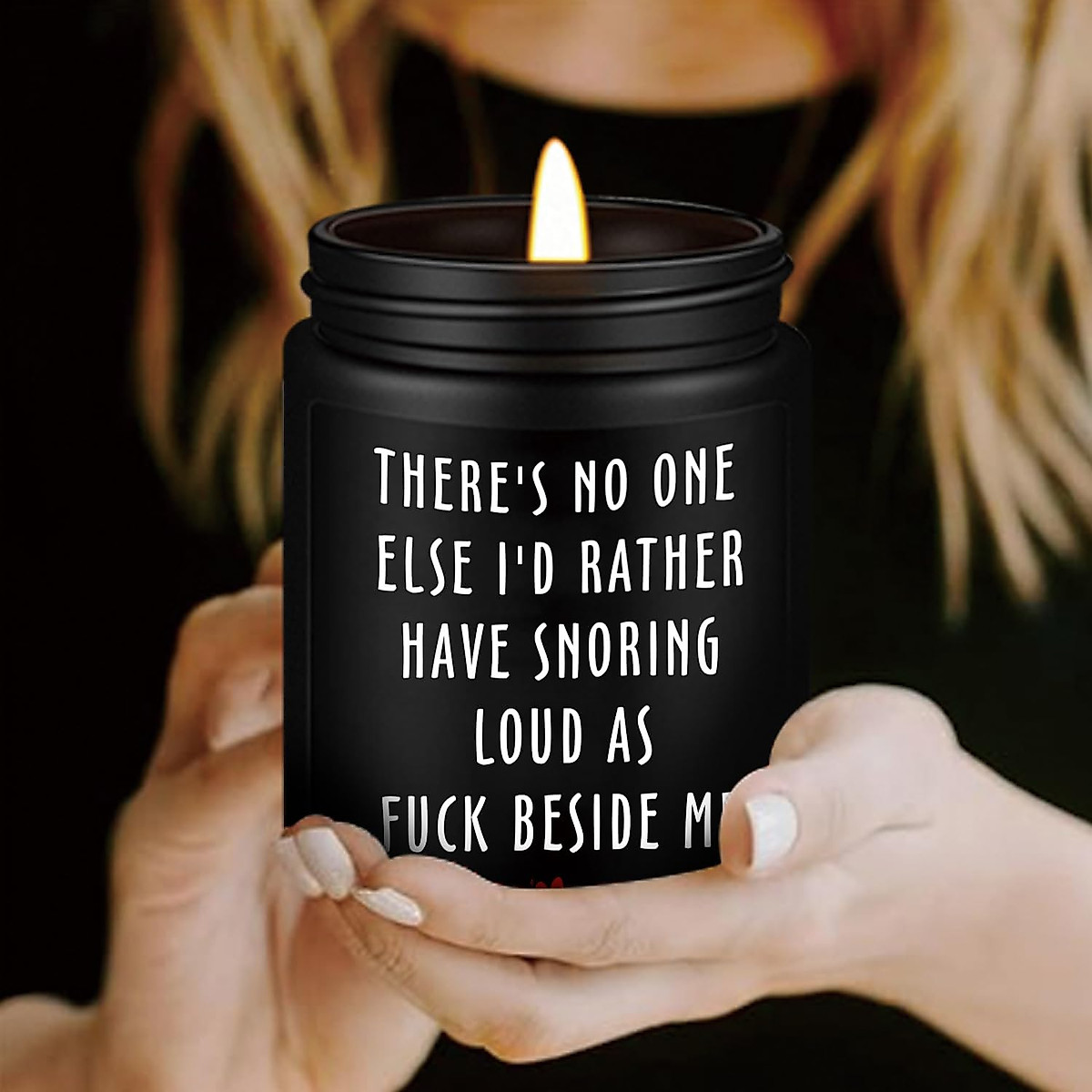 Valentines Day Gifts for Boyfriend from Girlfriend Love Candle Funny Gifts for Husband from Wife - 7 Oz Lavender Scented Soy Canle - Romantic Birthday Anniversary Presents for Him Men