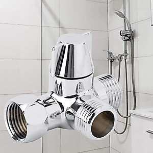G1/2 Shower Three Way Tshaped A Diverter Connector Toilet Bidet Separator Faucet Splitter for Hroom Use