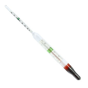 Estone Aquarium Glass Float Hydrometer With Thermometer Salt Marine