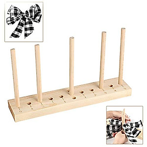 Ahn'Qiraj Bow Maker Bow Maker for Ribbon, Wooden Wreath Bow Maker Tools for Creating Gift Bows, Wreath Ribbons, Bows Trims Decorations Day Bows and Wedding Party Decoration (with Instructions)