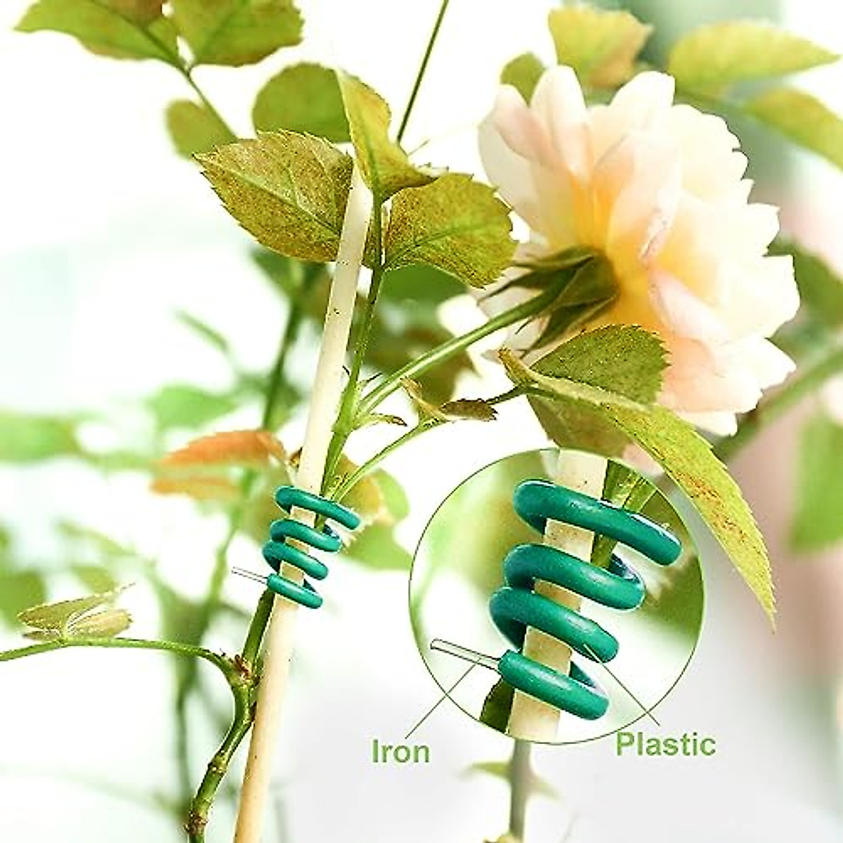 Soft Plant Wire, 49.2 ft Reusable Rubber Twist Ties Heavy Duty Garden Wire for Plants, Soft Twist Plant Tie to Support Plant Vines, Stems & Stalks and for Home Organization (49.2 feet/15 Meters)