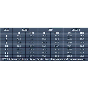 thefabland Girls Casual Denim Pants High Waisted Wide Leg Jeans with Pocket Light Blue