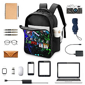 16 Inch 2 Compartment Backpack Castle_Knights_Crashers Castle_Knights_Crashers Castle_Knights_Crashers Unisex Adults Teenagers Children's Shoulders Bag Student Schoolbag