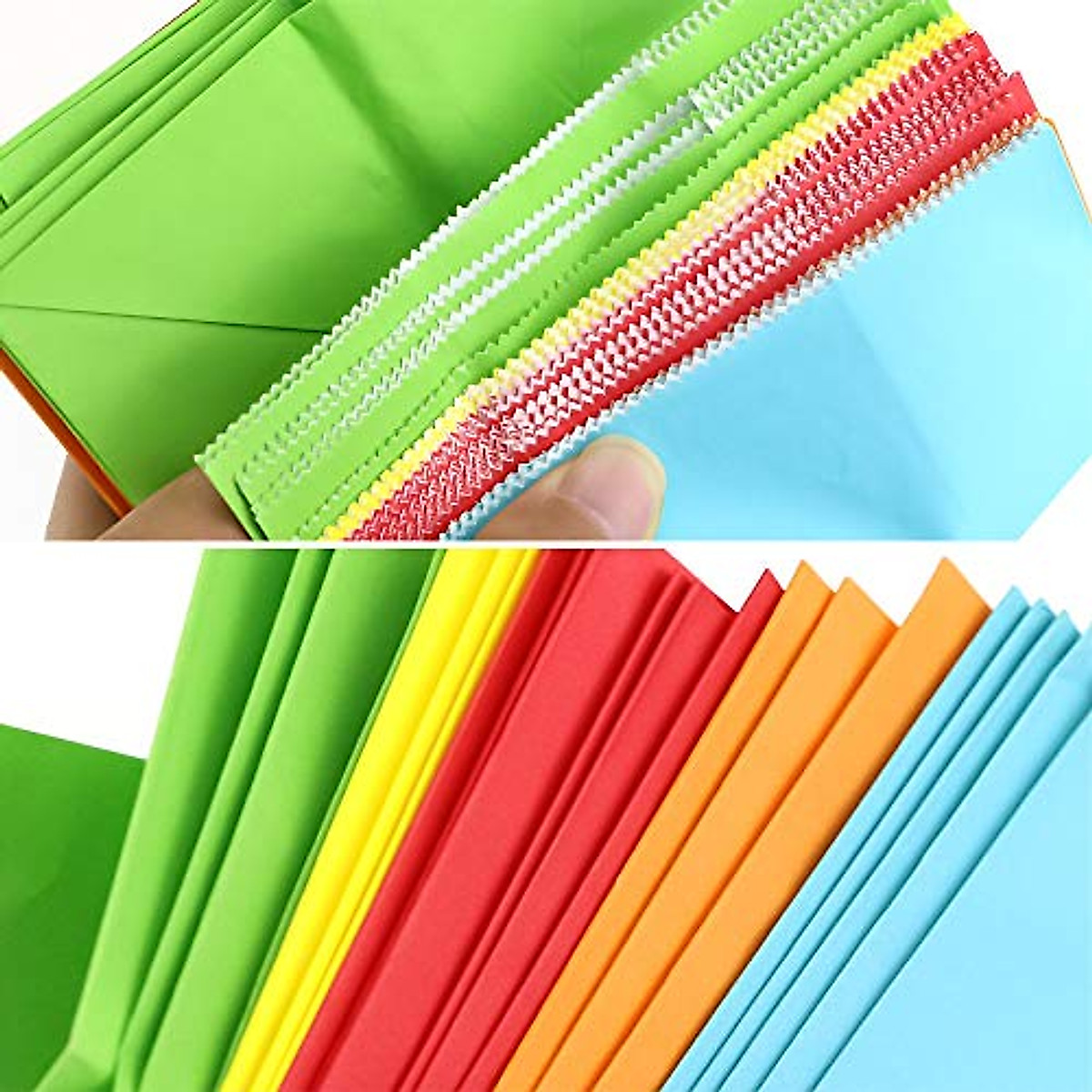 Newbested 50 Pack Small Rainbow Bright Color Kraft Paper Bags,Flat Bottom Grocery Wrapped Treat Goody Bags for Craft,Birthdays,Baby Showers,Wedding,Party Favor(5 Colors,5.1" x 3.1" x 9.4")